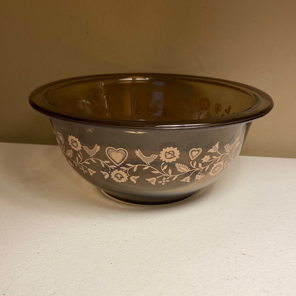 Pyrex | Kitchen | Pyrex 322 Colonial Mist Clear White Flowers Festive ...